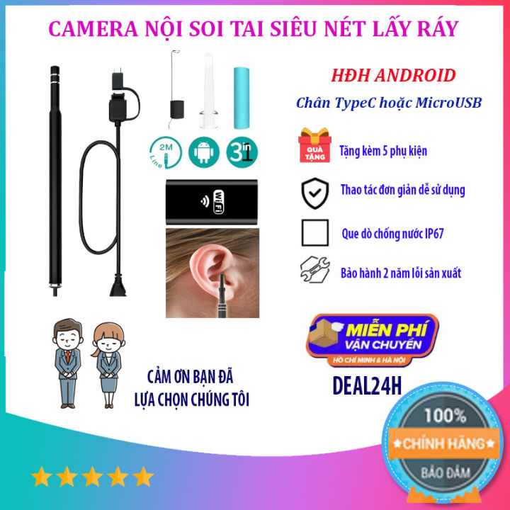 Cách sử dụng Camera Nội Soi Tai Lấy Ráy Tai Siêu Nét Tại Nhà - Thiết kế ...
