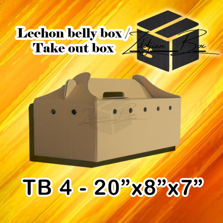 (TB4) lechon belly box/ Take out box 20x8x7 - 20 pcs only | Lazada PH