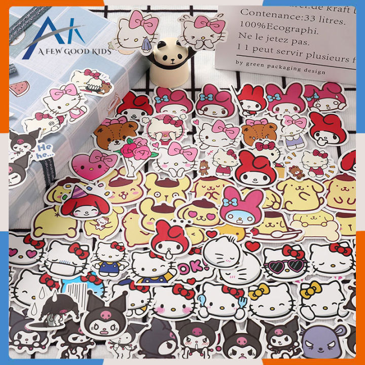 Sanrio Sticker 50pcs Stickers Waterproof Sticker Paper Aquaflask ...