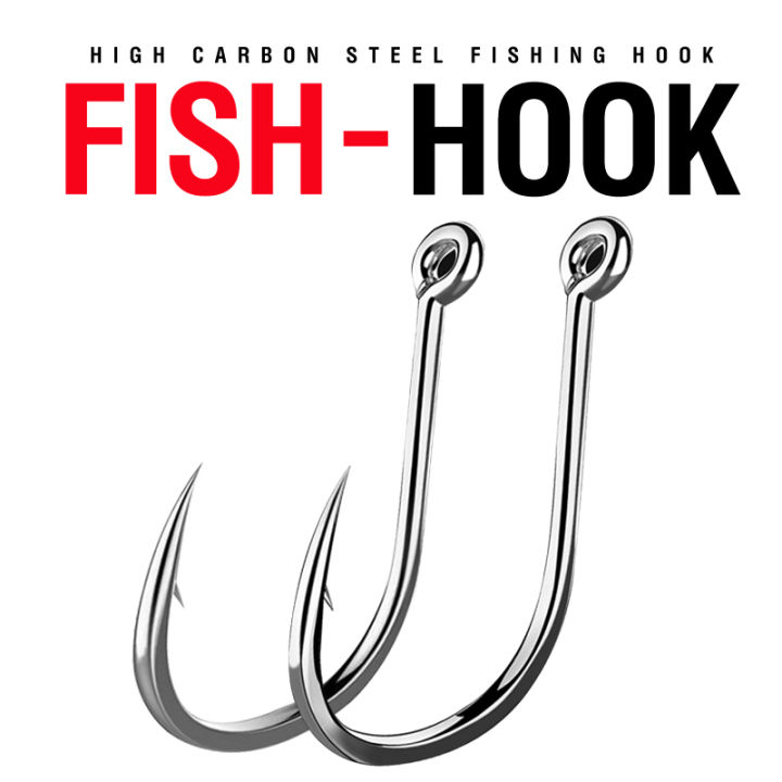 100Pcs/Box AKAKUMA High Carbon Steel Stainless Barbed Fishing Hooks ...