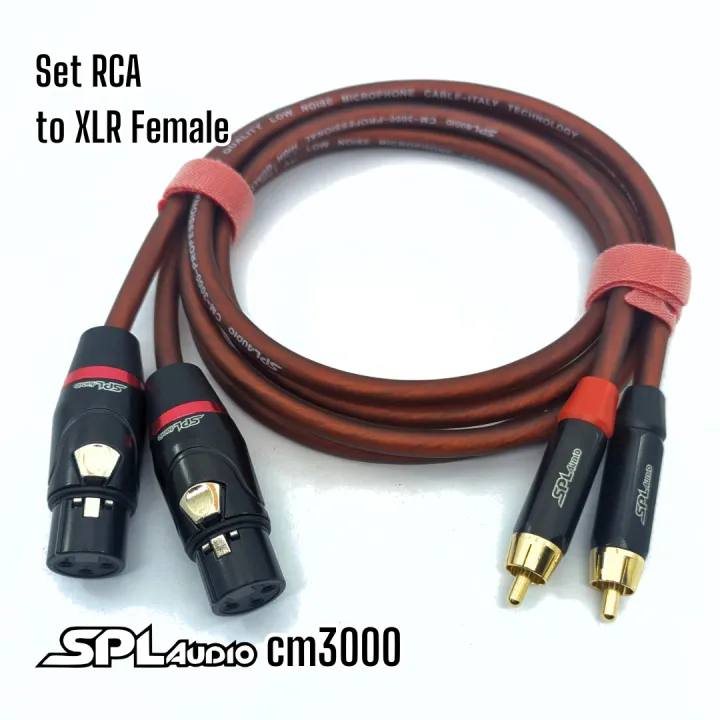 Kabel Set Mixer Ke Power XLR Female TO RCA Kabel SPL Audio Warna Coklat ...