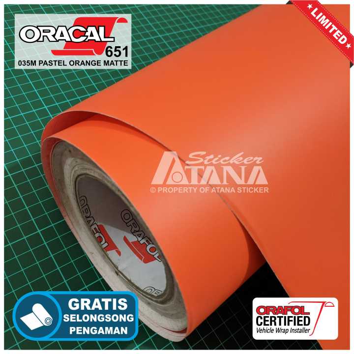 Skotlet Orange Doff Oracal 651 Scotlet Oren Oranye Matte Sticker Dop ...