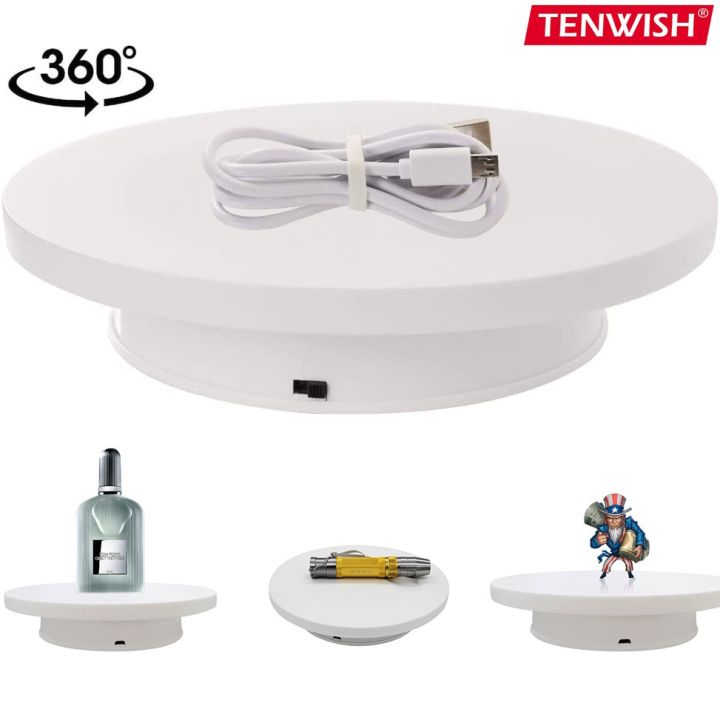 Tenwish photo turntable Rotating display stand Electric turntable White ...