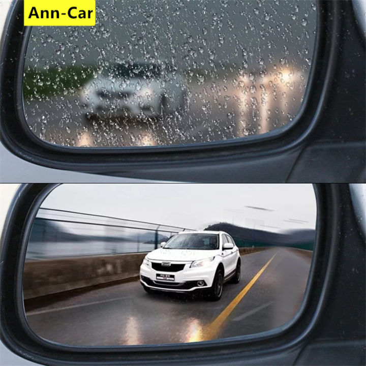 【Ann-Car】4pcs Car Mirror Side Window Clear Film Anti Fog Rainproof Car ...