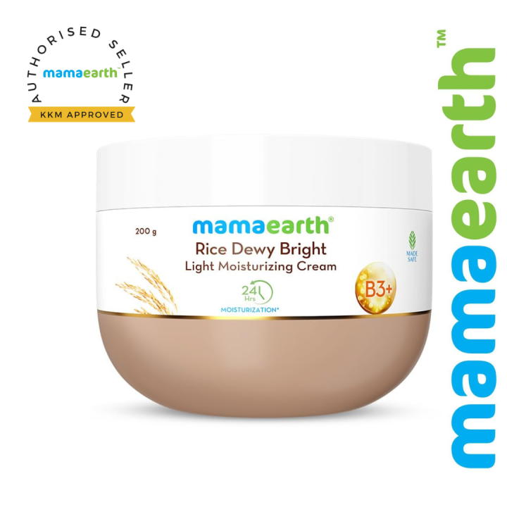 Mamaearth Rice Dewy Bright Light Moisturizing Cream for Skin ...
