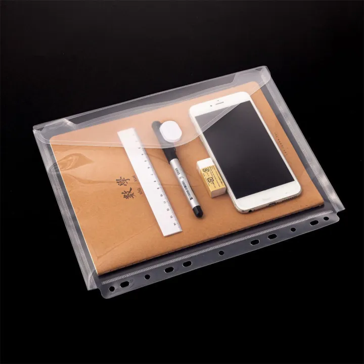Plastic Transparent plastic file folders Waterproof A4 size 11 holes ...
