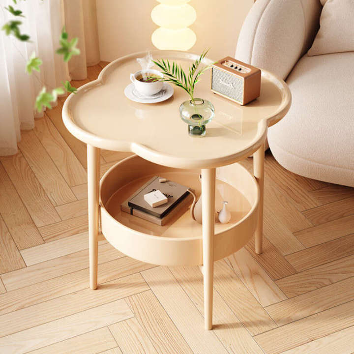 Small Round Table Four Leaf Clover Simple Corner Bedroom Bedside Table ...