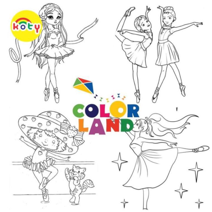 Tranh Tô Màu Múa ba lê - Bộ 10 Tờ Tranh Tô Màu A4 A5 Dành Cho Màu Sáp ...