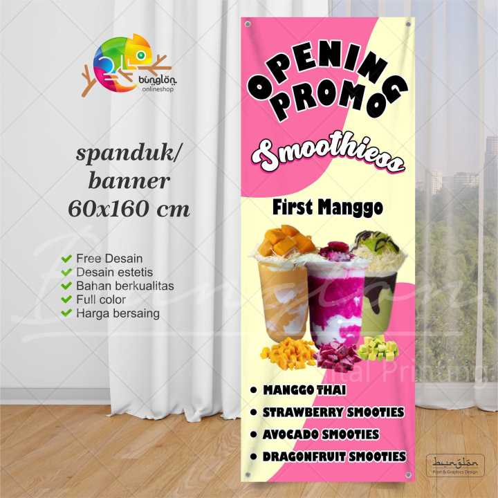 Spanduk Banner Es Smoothies Opening Promo | Lazada Indonesia