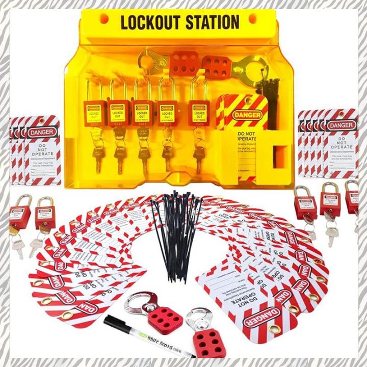 Lockout Tagout Station for Safe Electrical Lockouts,2Hasps,25Loto Tags ...