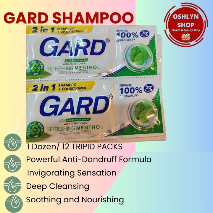 Gard Shampoo: Refreshing Menthol Anti-Dandruff Shampoo with Mint and ...