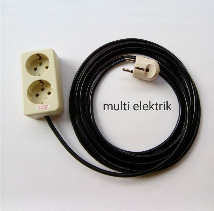 colokan listrik stop kontak uticon 2 lubang kabel supreme 7 meter ...