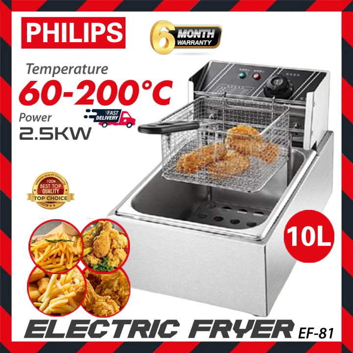 Philips Deep Fryer Electric Pan With Strainer Electric Deep Fryer Heavy ...