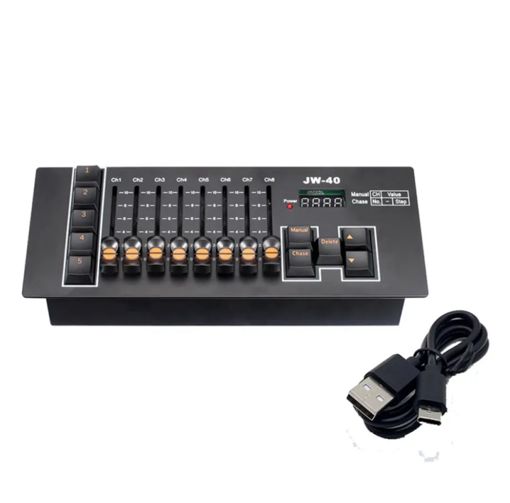 JW-40 DMX Controller Mini LED Stage Light Console for Moving Heads, DMX ...
