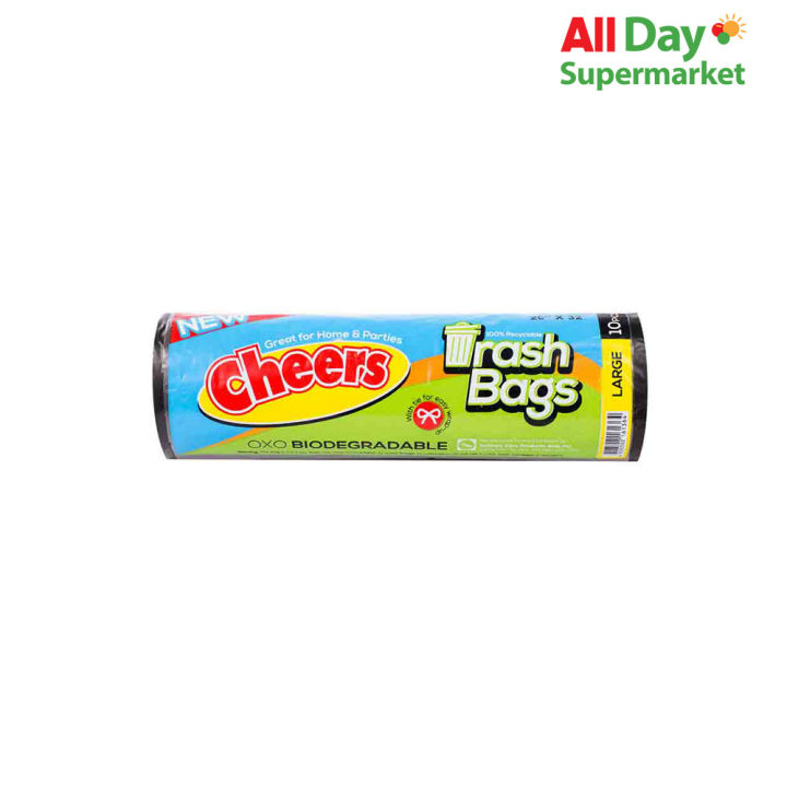 Cheers Trash Bag Black Large | Lazada PH