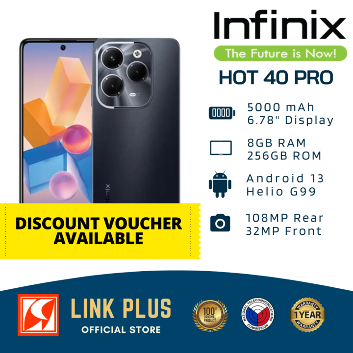 Infinix Hot 40 Pro 8/12GB RAM + 256GB ROM (Original and Sealed) | Lazada PH