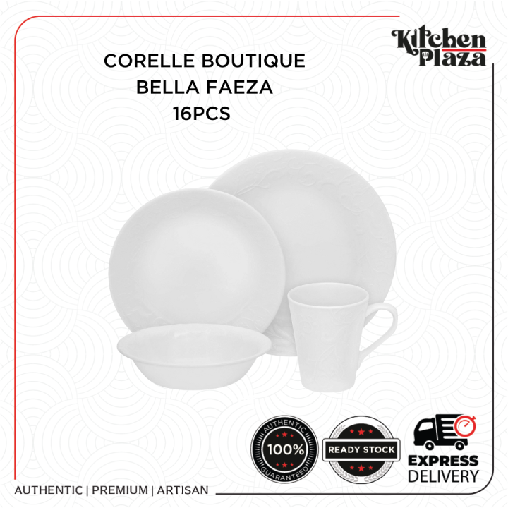 Corelle Embossed 16 Piece Dinnerware Set - Bella Faenza | Lazada