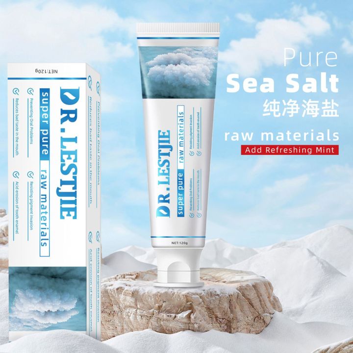 Whitening Sea Salt Toothpaste Fresh Breath Plaque Tooth Removes Mouth ...
