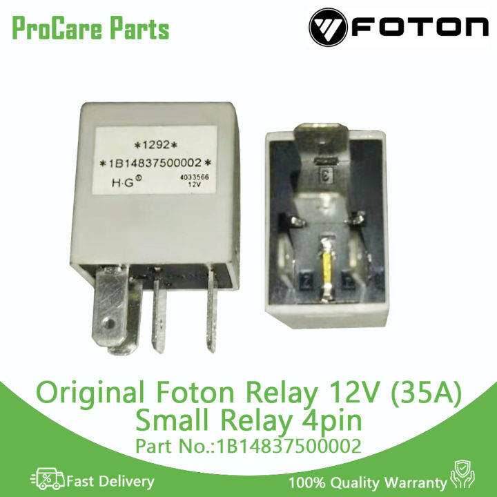 Foton Relay 12V (35A) Small Relay 4pin For Gratour 1B14837500002 ...