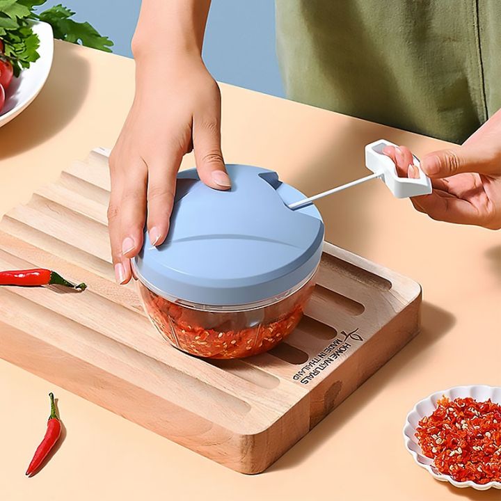 Hand Pull Manual Garlic Chopper Vegetable Onion Speedy Cutter Multi ...