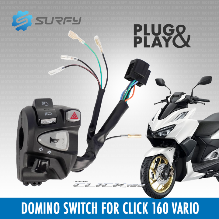 Domino Click 160 Handle Switch With Passing Light Hazzard Light Plug ...