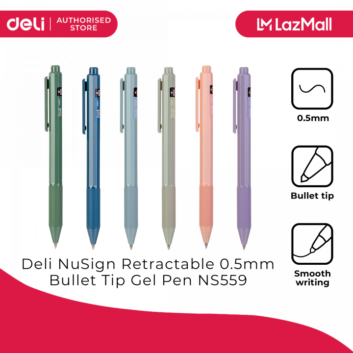 Deli NS559 NuSign Retractable 0.5mm Bullet Tip Gel Pen 1PC [79NS559 ...