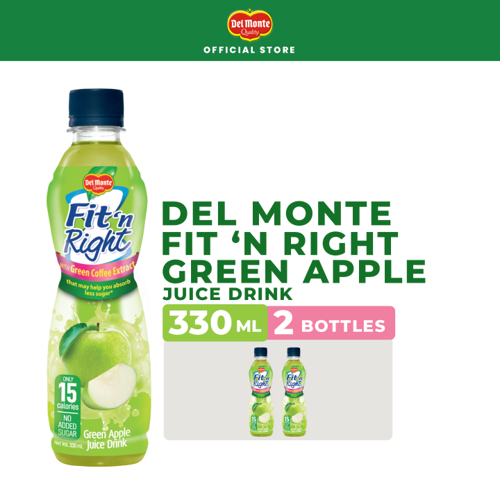 DEL MONTE Fit 'n Right Classic Green Apple 330ml x 2 | Lazada PH