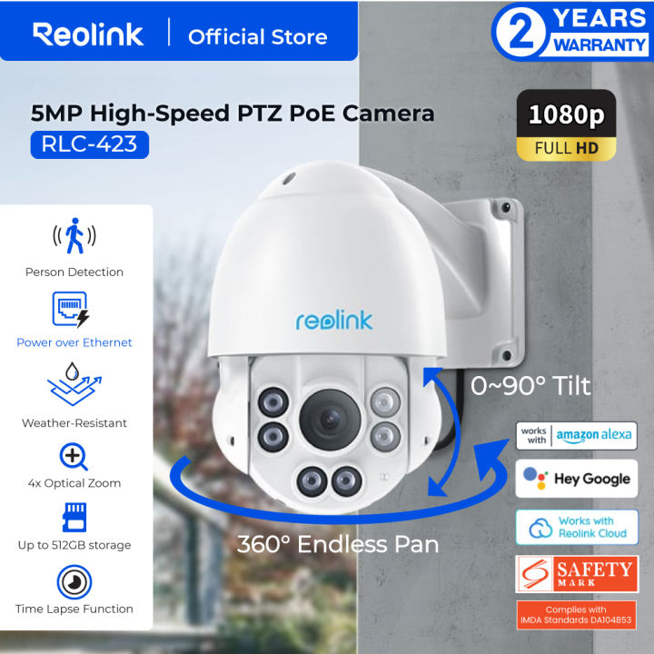 Reolink RLC-423 : Time Lapse 360 Degree Pan & 90 Degree Tilt with 4X ...