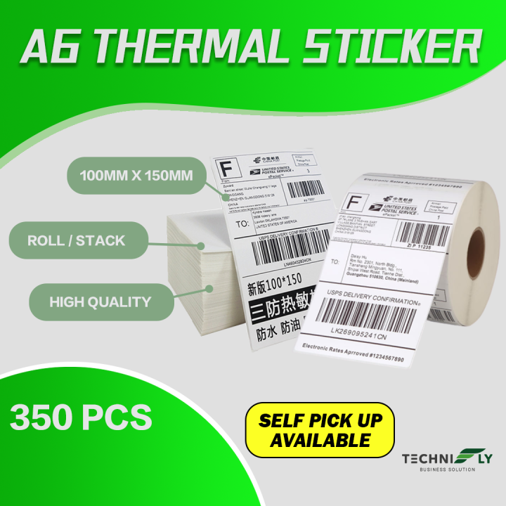 Thermal Sticker 100*150mm A6 Consignment Note Barcode 10*15CM(4inch x ...