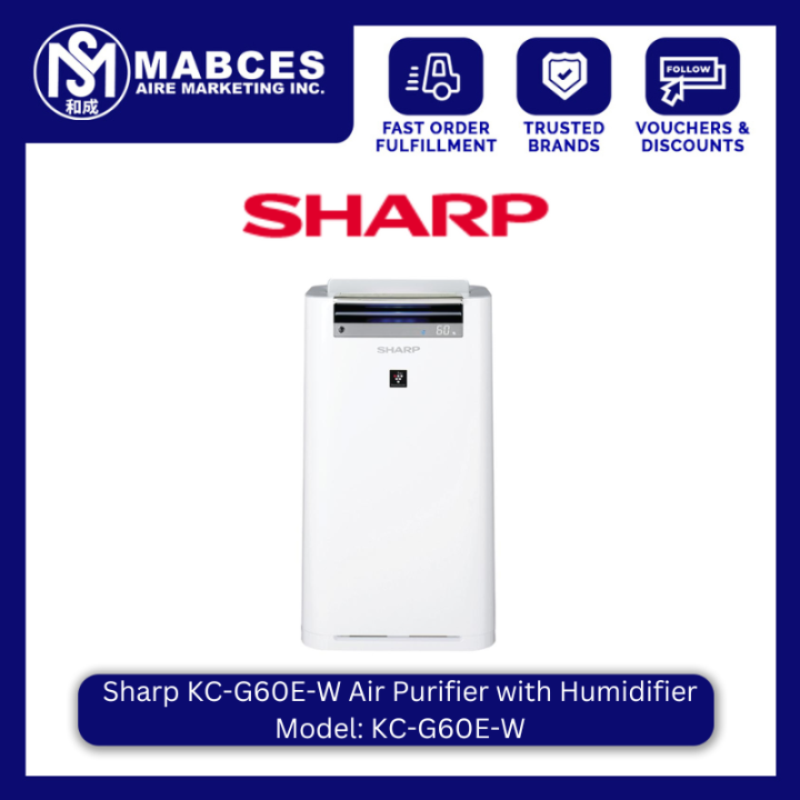 Sharp KC-G60E-W Air Purifier with Humidifier | Lazada PH