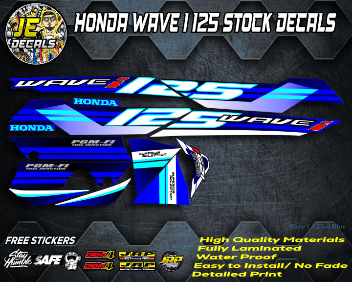 HONDA WAVE i 125 STOCK DECALS (MORE COLORS) W/ FREEBIES | Lazada PH