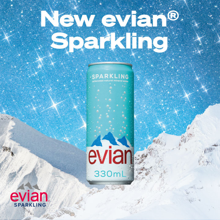 EVIAN Nat Sparkling Water Can 330ml | Lazada PH