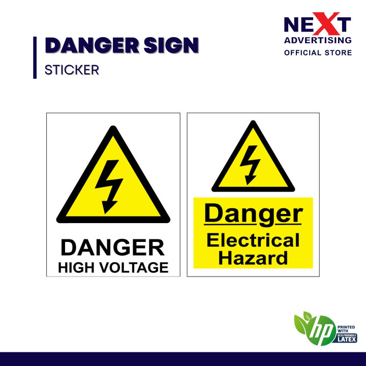 Danger High Voltage / Danger Electrical Hazard Sticker | Lazada
