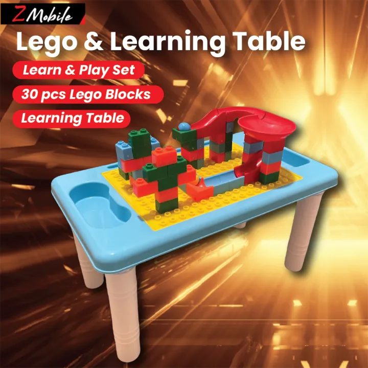 MultiFunction Storage Children Lego Puzzle Table Building Blocks ...