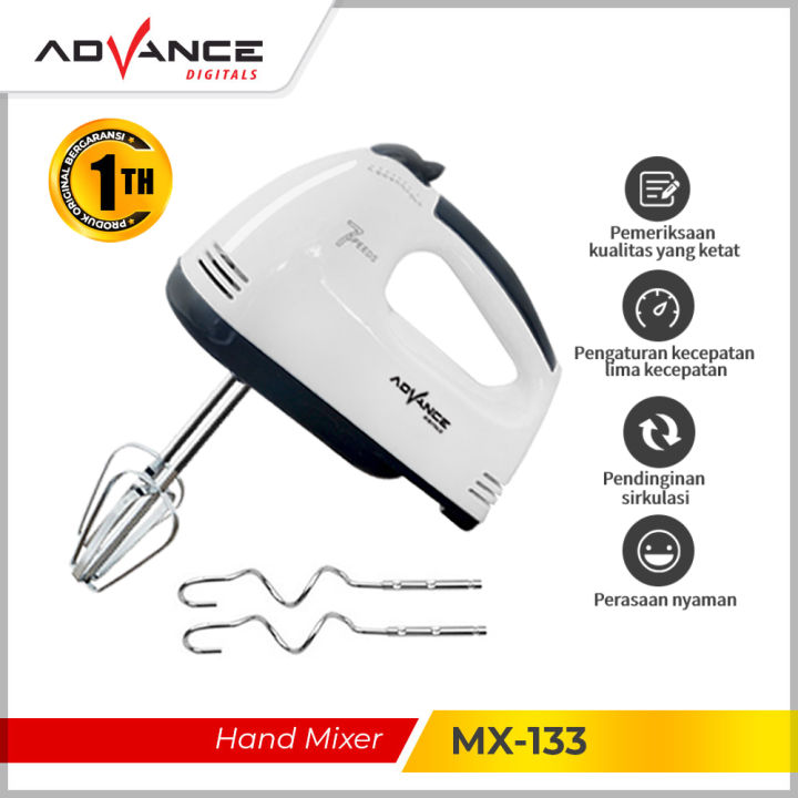 Advance Hand Mixer MX133 Alat Pengocok Telor Pengaduk Adonan dengan 7 ...