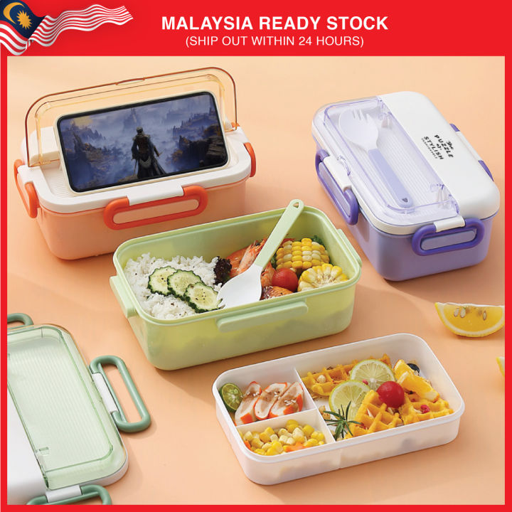 Portable Bento Box Eco-Friendly Lunch Box With Spoon Microwave ...