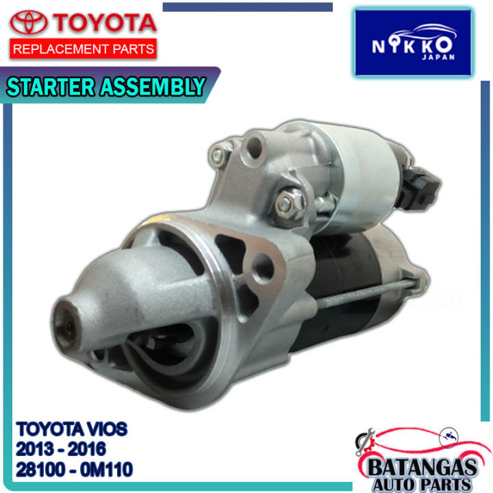Starter Assembly Toyota Vios 2013 - 2016 NIKKO JAPAN Part No.: 28100 ...