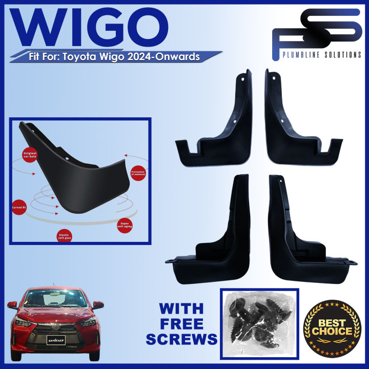 Mud Guard for Toyota Wigo 2014 2015 2016 2017 / 2018 2019 2020 2021 ...