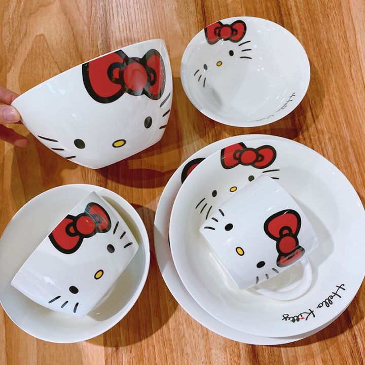 [Local Seller] Sanrio HELLO KITTY HK Ceramic Tableware Dishware Set ...