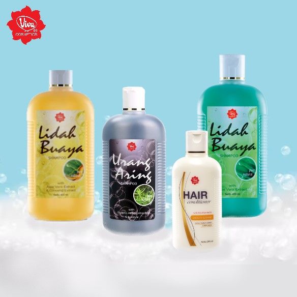 VIVA SHAMPOO Lidah Buaya Extract Ginseng | Urang Aring for Black Shine ...