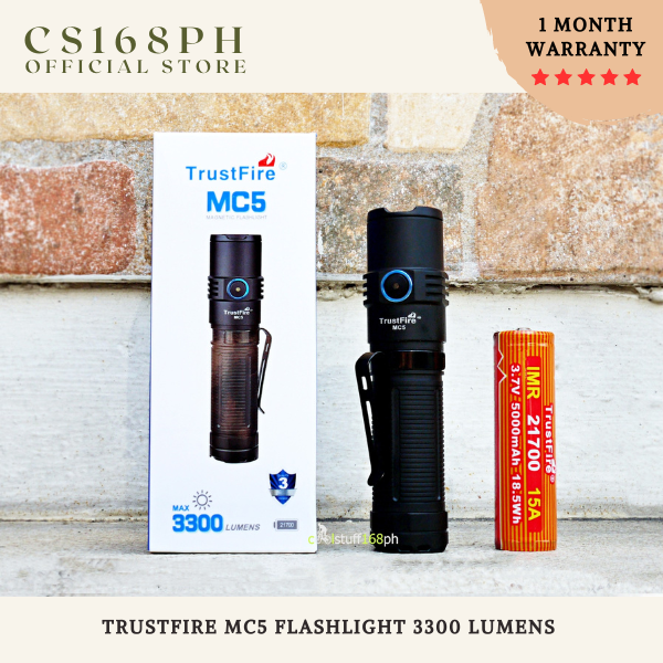 Trustfire MC5 Powerful Rechargeable Led Flashlight 3300 Lumens | Lazada PH