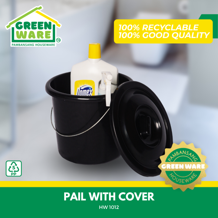 Greenware Pail w/ Cover Arinola Chamber Pot 1.5 GALLON HW-1012 | Lazada PH