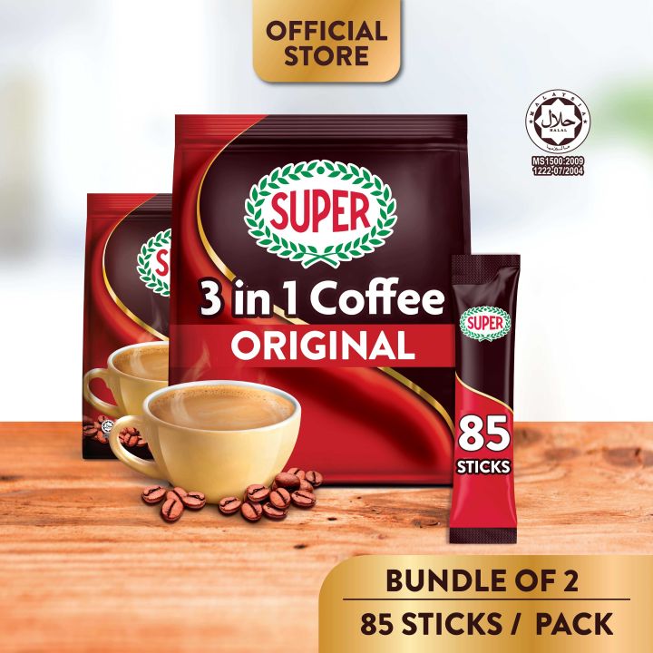 (Bundle of 2) SUPER Original 3in1 Instant Coffee, 85 sachets | Lazada