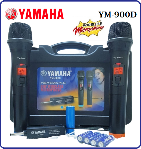 Mic Yamaha YM-900D Microphone Double Wireless Digital Led Display Profesional Microphone ...