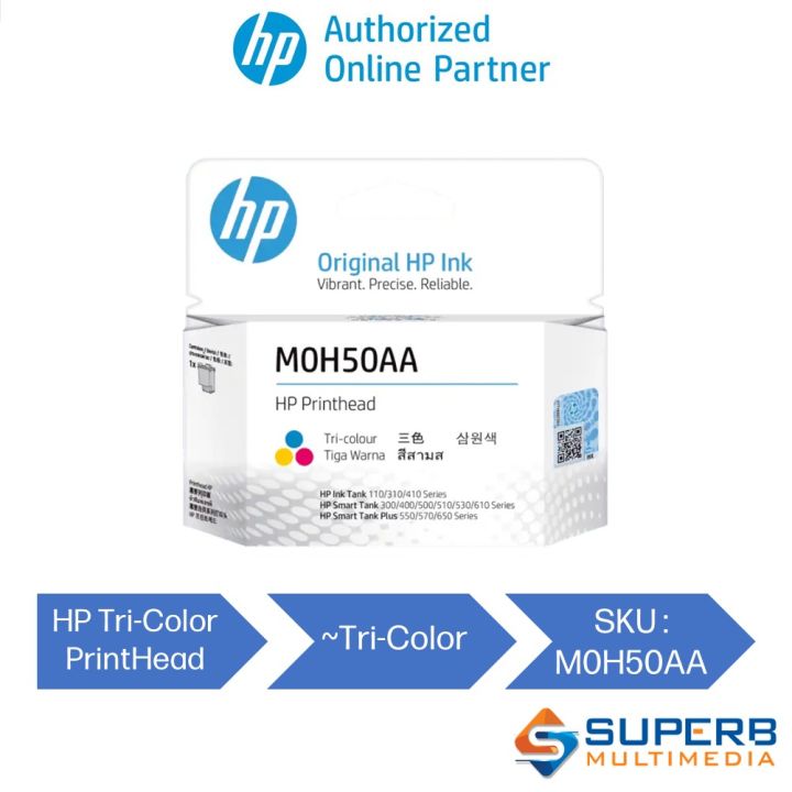 HP M0H50AA Tri-color Original Replacement GT Printhead ...