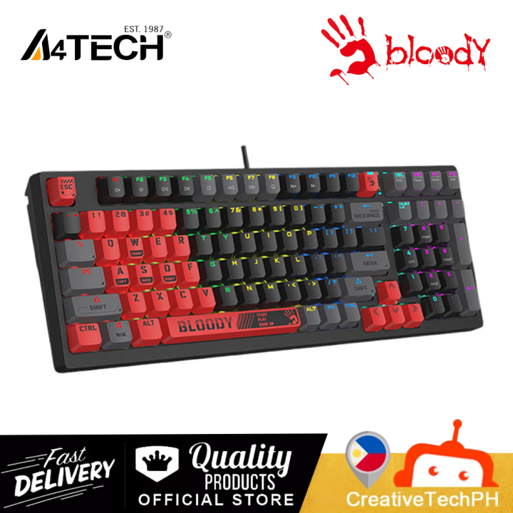 S98 A4TECH BLOODY RGB Mechanical Keyboard RED | Lazada PH