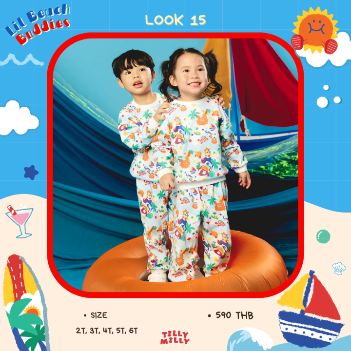 Tilly Milly ชุดนอนเด็ก Look 15 - Lil Beach Buddies | Lazada.co.th