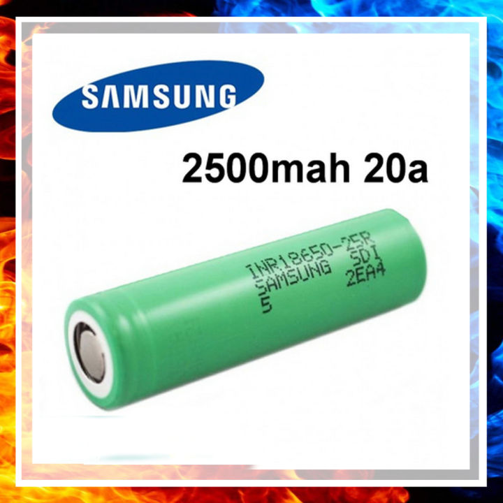 Samsung INR18650-25R Genuine Samsung 25R 18650 Cells 2500mah 20a 3.7v ...