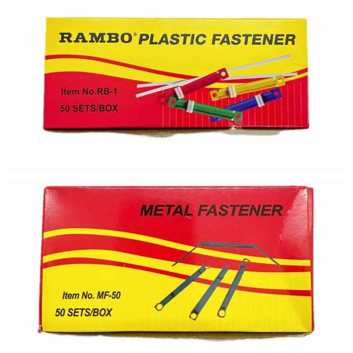 50 Sets/box Rambo Paper Fastener Metal & Plastic | Lazada PH
