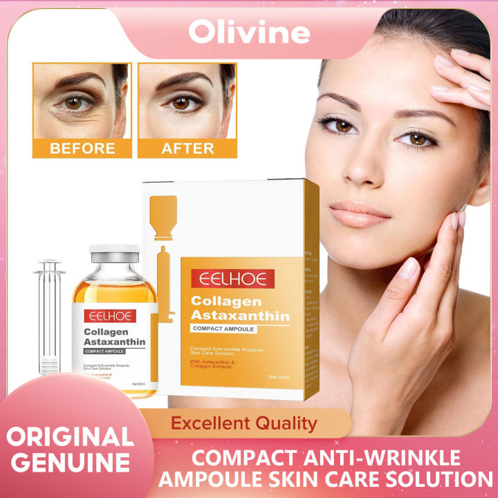EELHOE Collagen Astaxanthin Lifting Ampoule Instant Wrinkle Remover Face Serum Lifting Firming ...